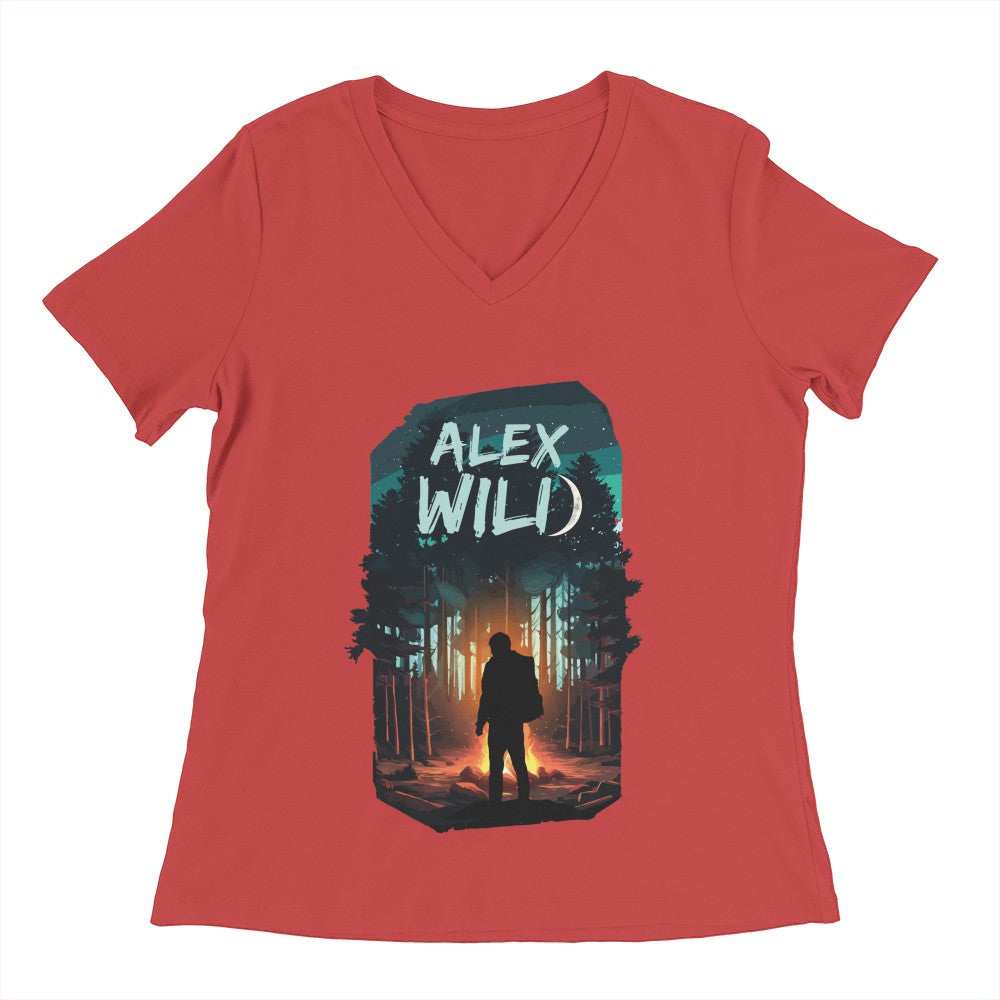 alexwild - Alex Wild YouTube Ladies Jersey Short Sleeve V-Neck Tee – Crowdmade
