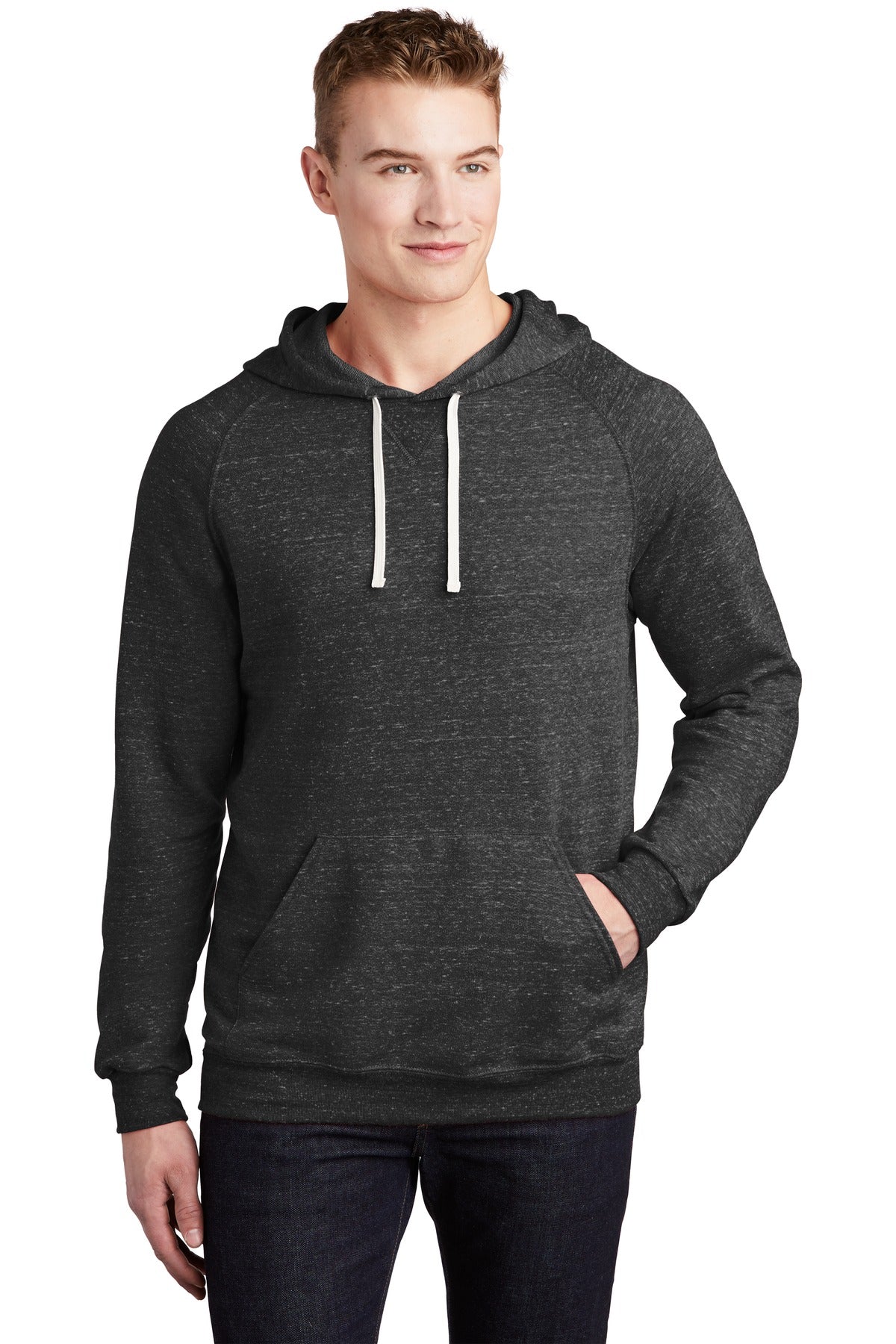Jerzees Snow Heather French Terry Raglan Hoodie 90M – Crowdmade