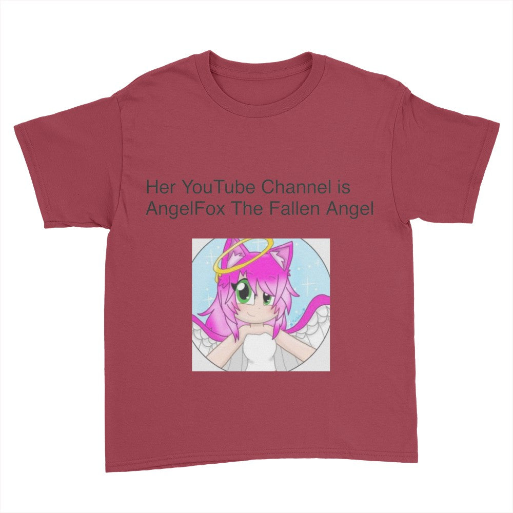 AngelFoxTheFallenAngel - AngelFox The Fallen Angel Youth Cotton T-Shirt ...