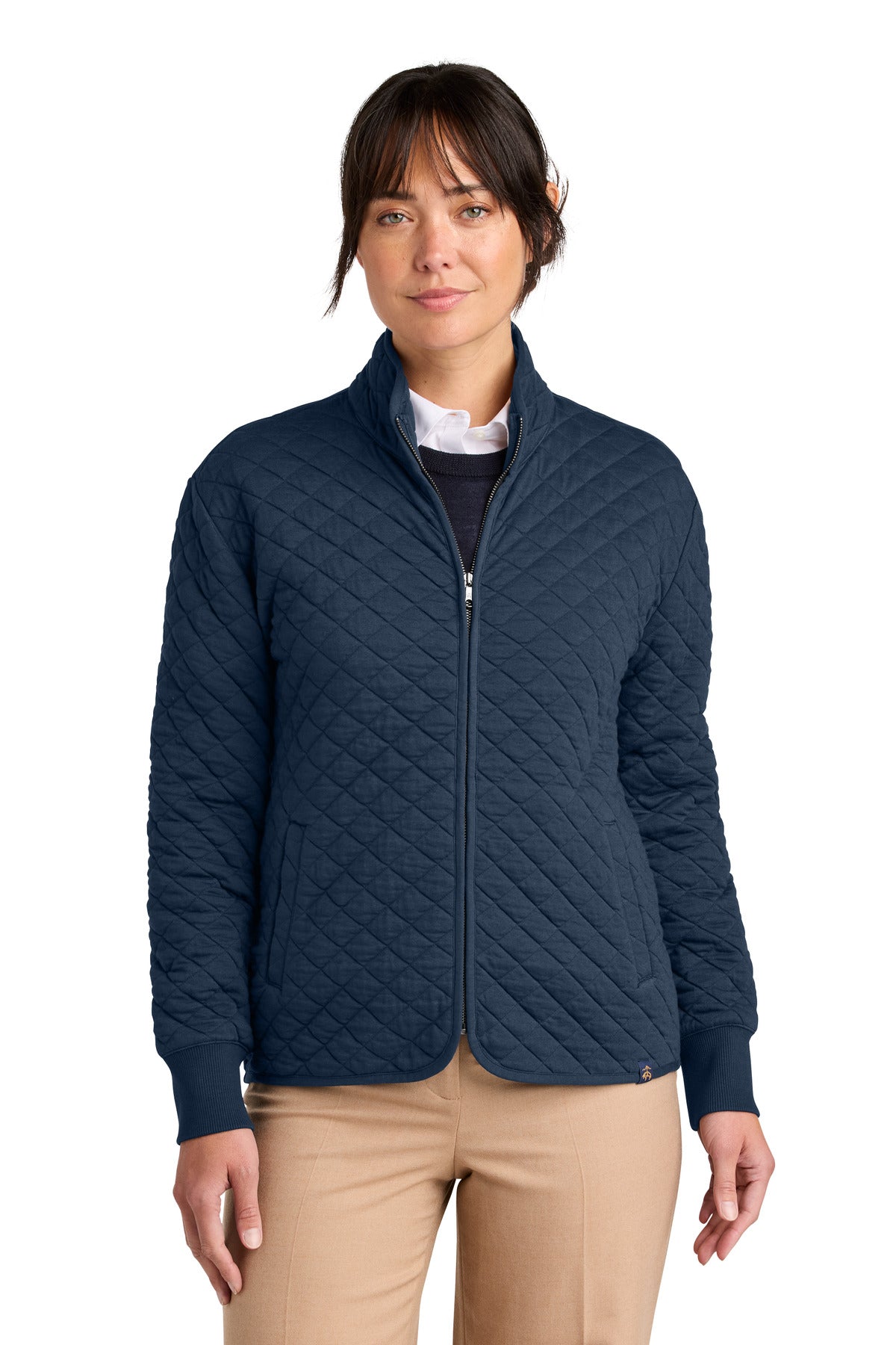 Brooks Brothers Women's Diamond Quilt Full-Zip BB18213 – Crowdmade