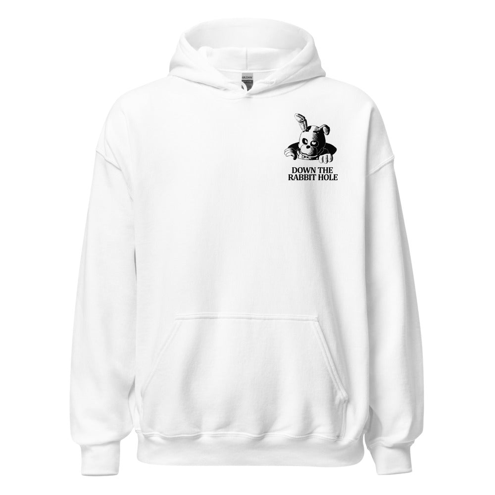 EIE ANIMATIONS - Down The Rabbit Hole Hoodie (Front and Back) – Crowdmade