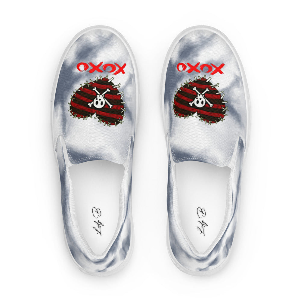The B Hyve - Heart Patch OXOX Slip-Ons – Crowdmade
