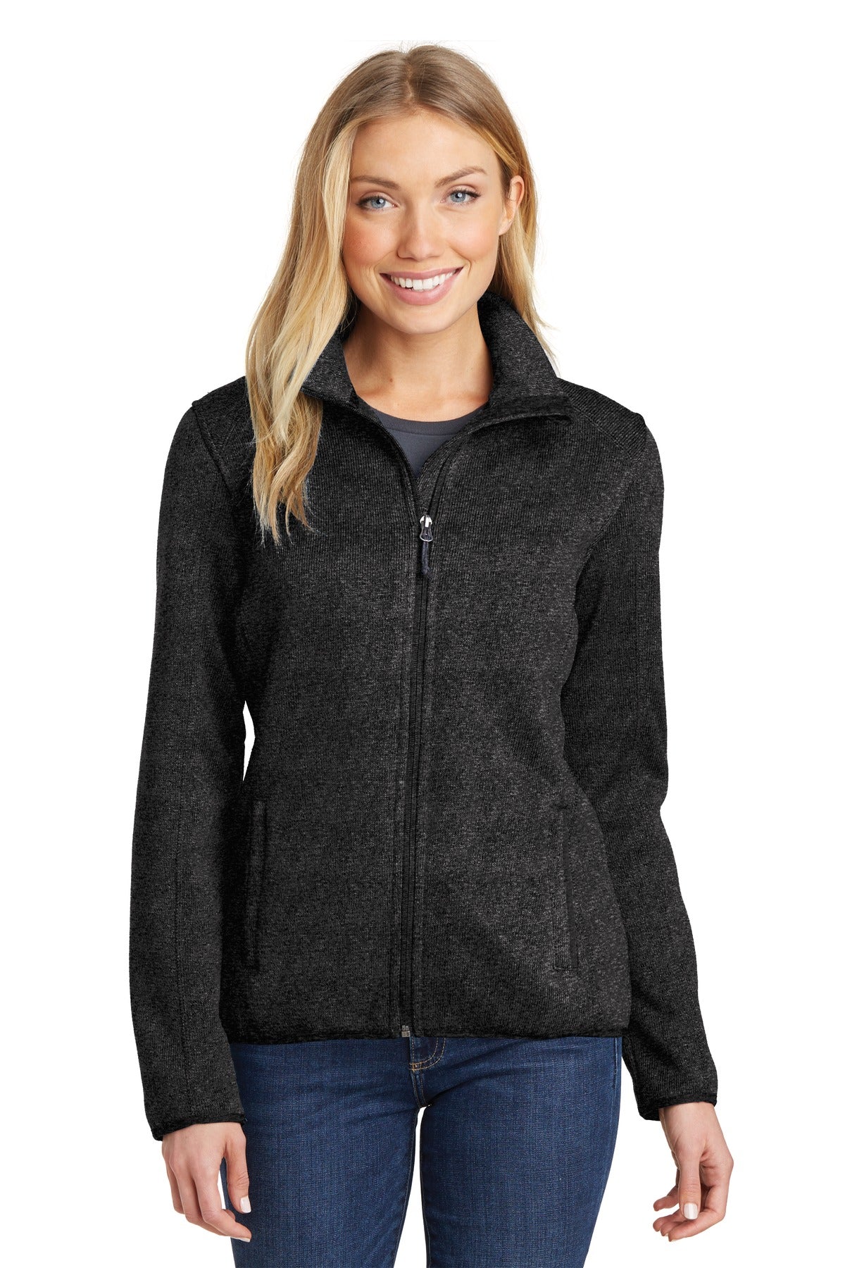 Port Authority® Women's Sweater Fleece Jacket. L232 – Crowdmade