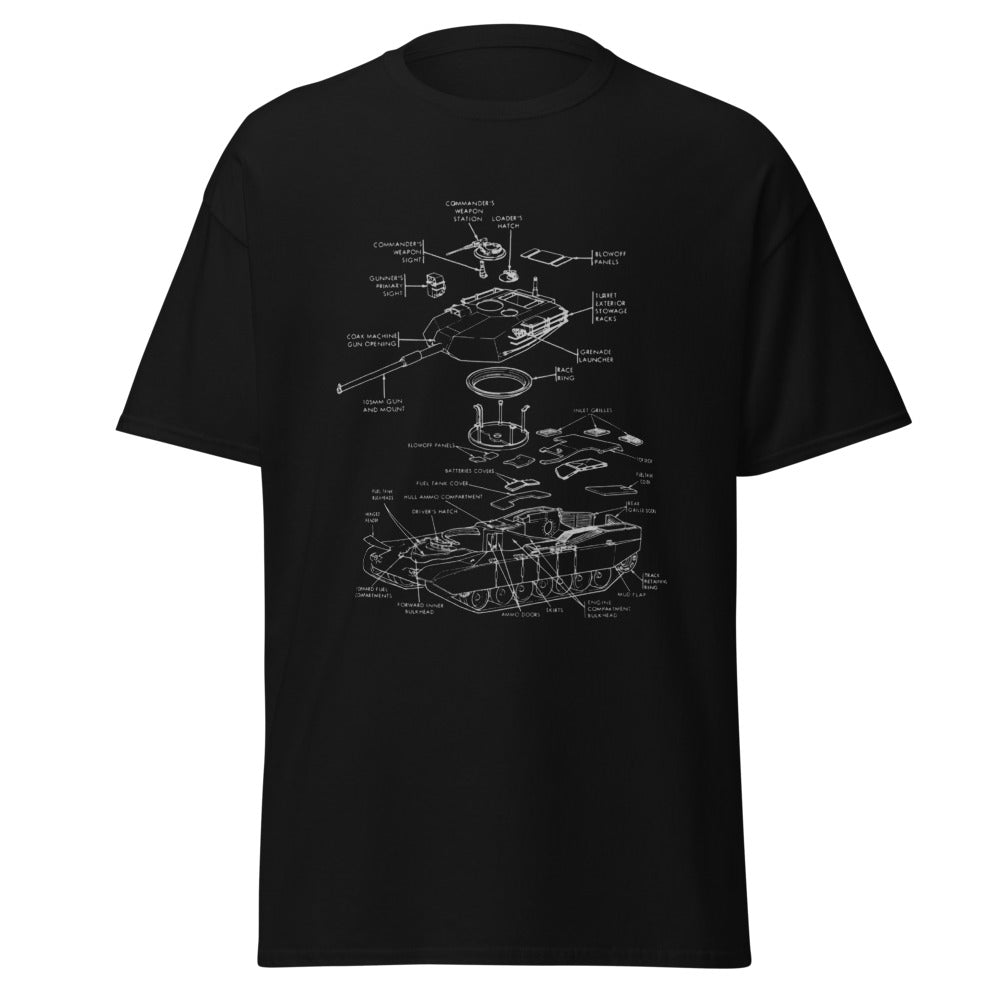 Spookston - M1 Abrams Exploded Diagram T-Shirt – Crowdmade