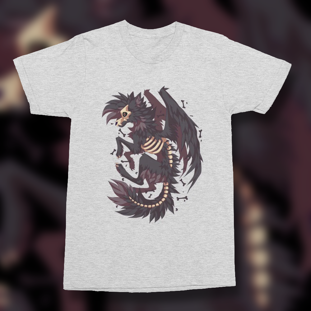 wingedwolf94 - Reaper Skeleton Wolf Shirt – Crowdmade