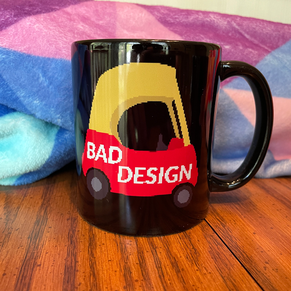 Design Doc - Bad Design Black Mug – Crowdmade