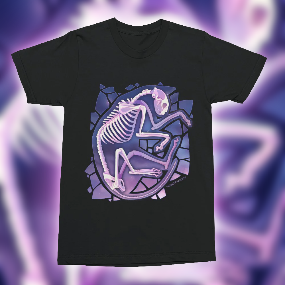 wingedwolf94 - Skeleton Cat Shirt – Crowdmade