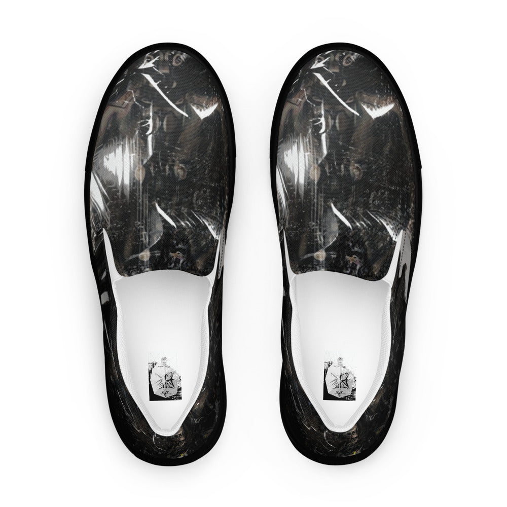 VINNIE THE PUKE MUSIC & ART - Onyx Tablet men's slip on shoes – Crowdmade