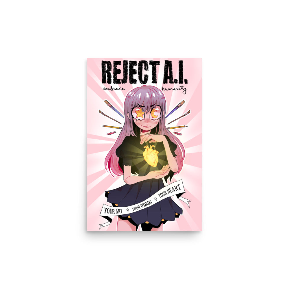 LavenderTowne - Reject A.I. Poster – Crowdmade