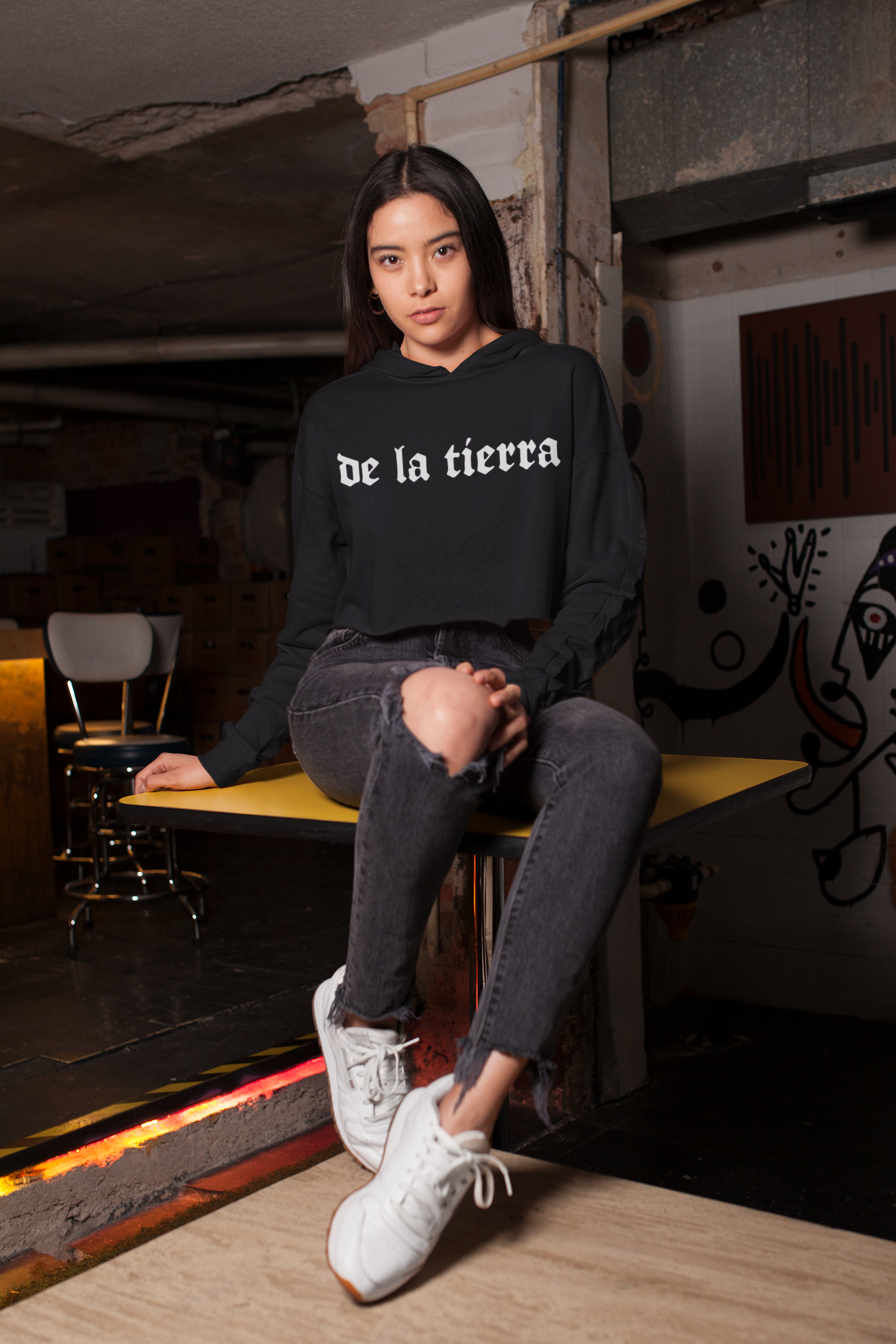 Paeka Campos - de la tierra crop hoodie – Crowdmade