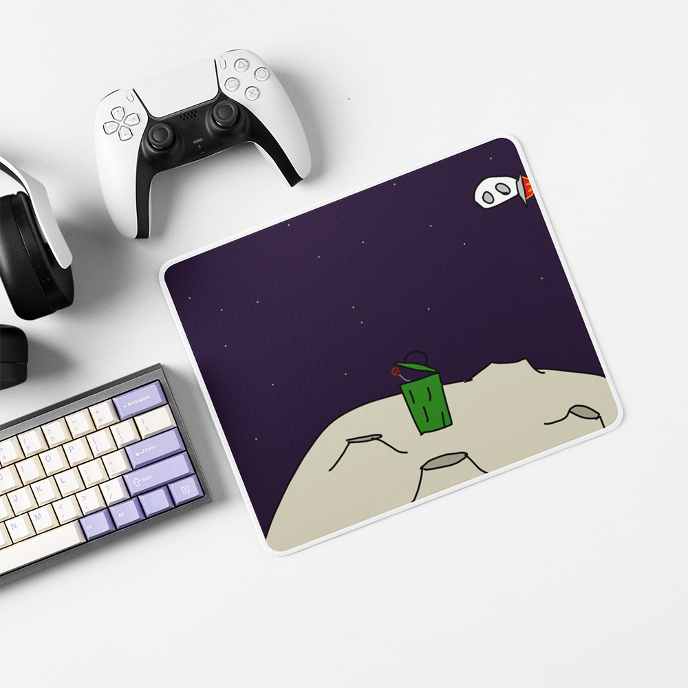 TrashyGT - Trash can on the moon mouse pad – Crowdmade