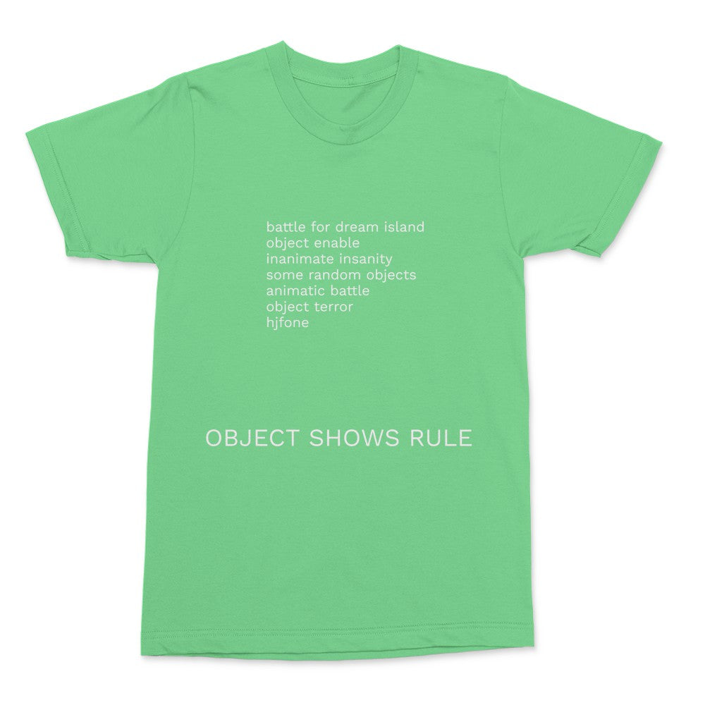 bfdi fan merch - object show names shirt – Crowdmade