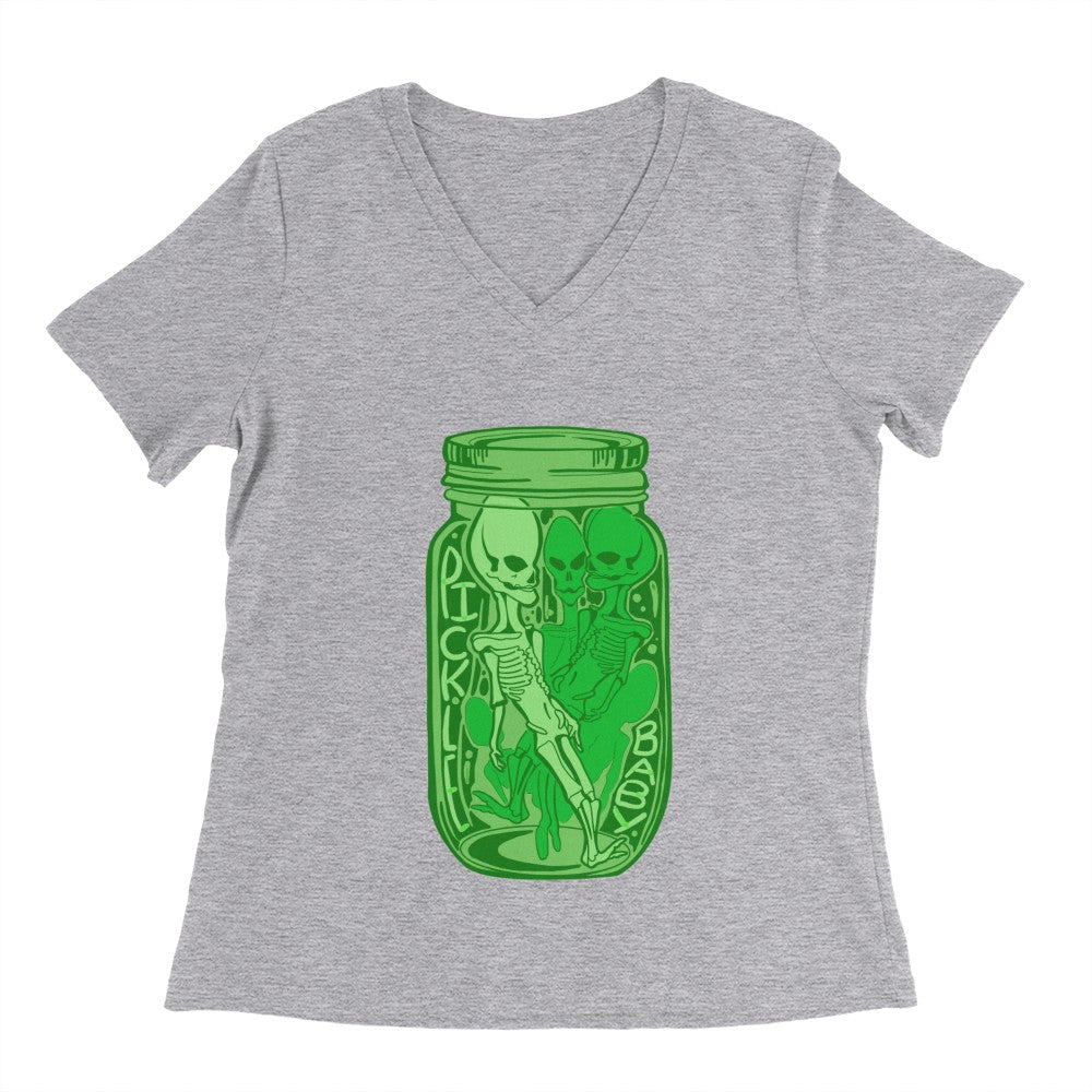 Alien Theorists Theorizing - Pickle Baby Ladies V-Neck – Crowdmade