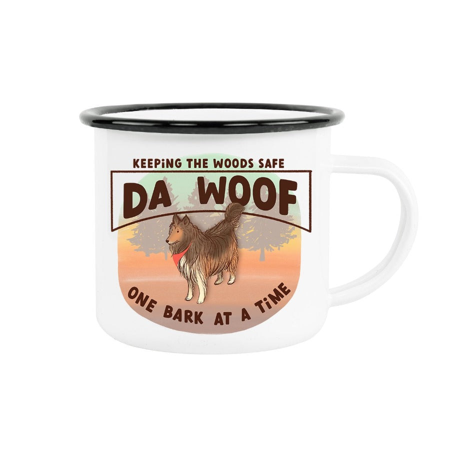 Girl in the Woods - Da Woof Enamel Cup – Crowdmade