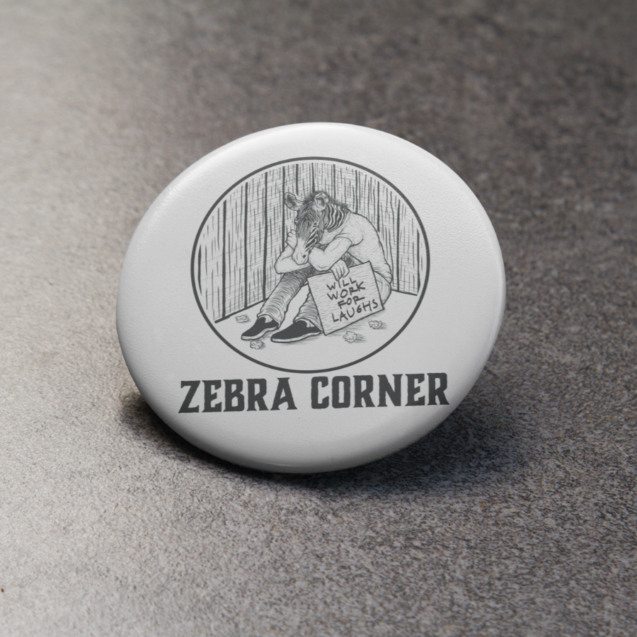 Zebra Corner - Vintage Pin Back Button – Crowdmade