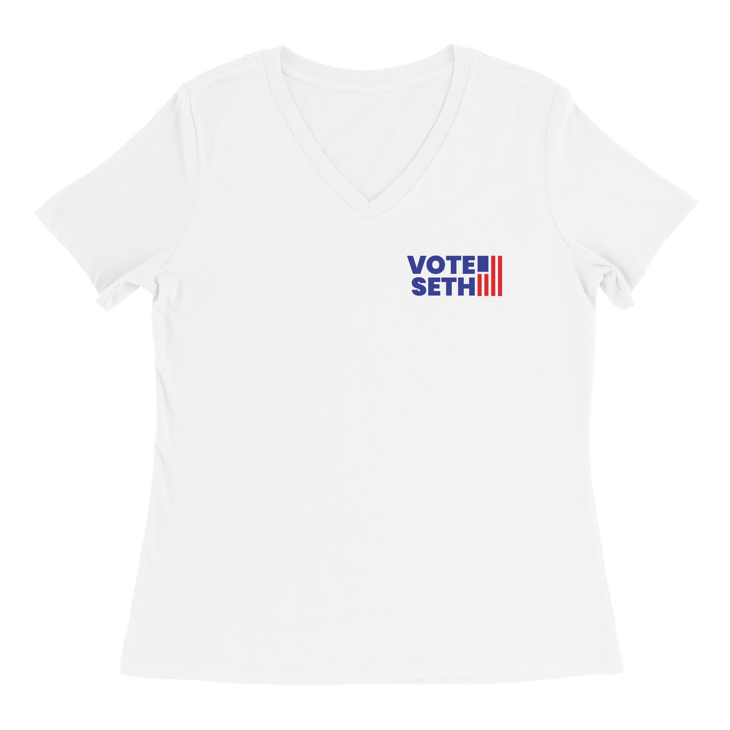 America 2.0 - Vote For Seth Ladies V-Neck – Crowdmade